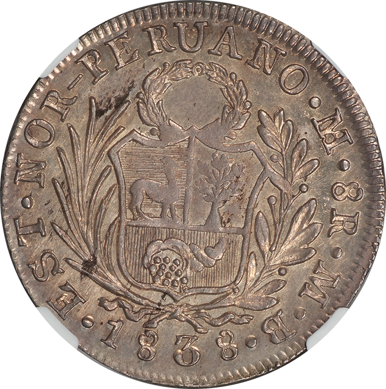 North Peru 1838-MB (Lima) Silver 8 Reales NGC MS-61 | eBay