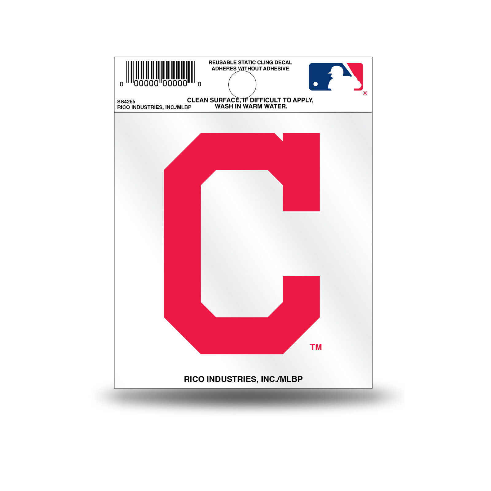 Cleveland Indians Hat Logo Static Cling Sticker Decal 3x4 Inches Window ...