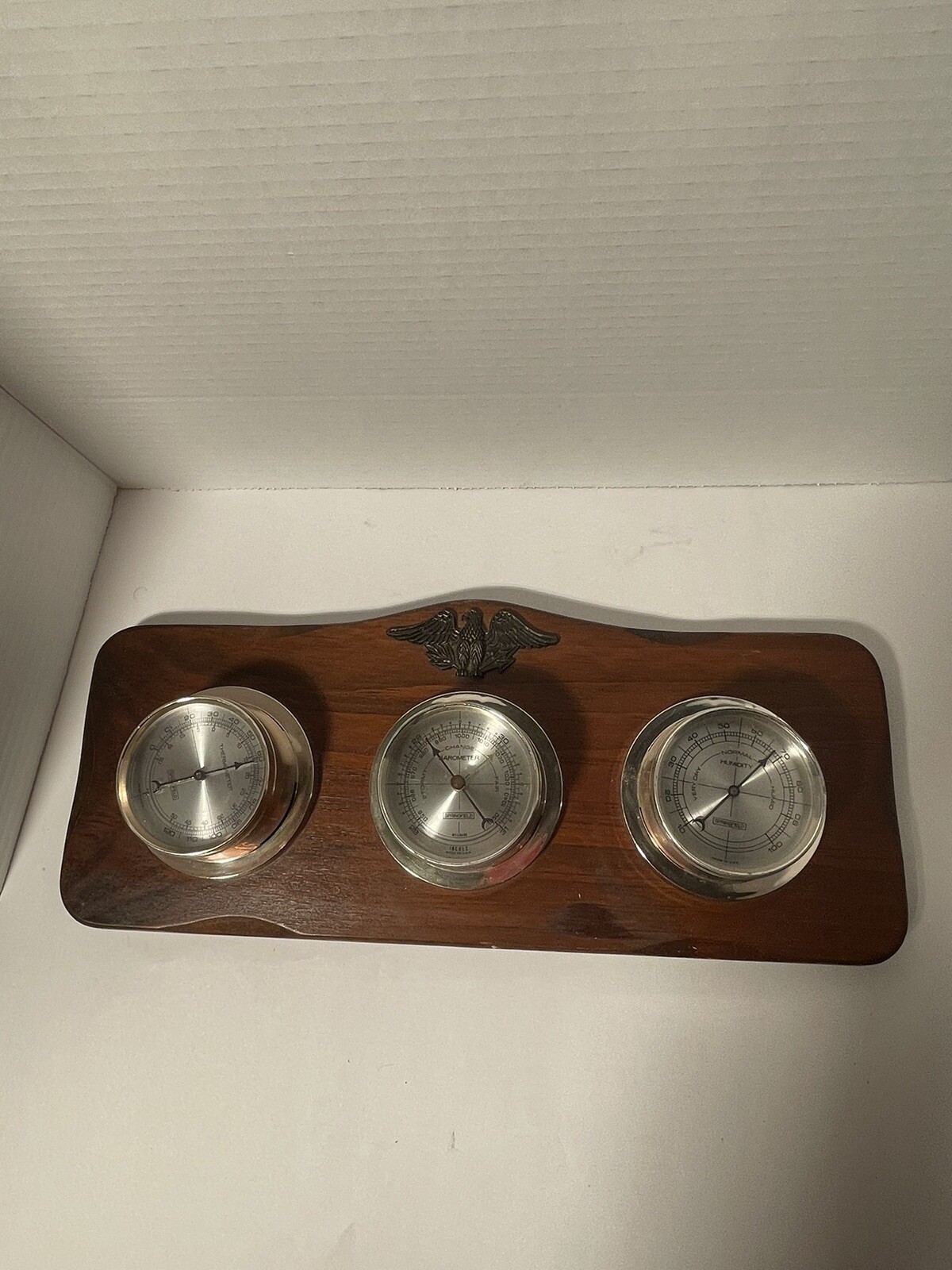 Vintage Springfield Instrument Thermometer Barometer Humidity Meter ...