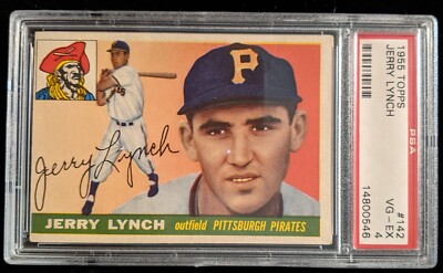 1955 Topps JERRY LYNCH #142 PSA 4 VG-EX Pittsburgh Pirates 14800546 | eBay
