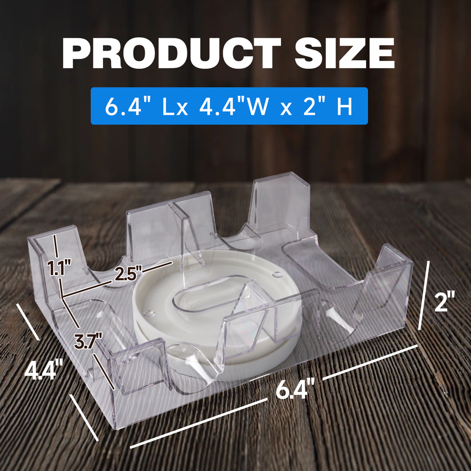 2-Deck Rotating Canasta Card Holder Tray. Dual Deck Revolving Playing ...