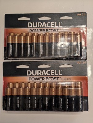 48 Duracell Power Boost AA Batteries - Two 24 Packs - New - March 2036 ...