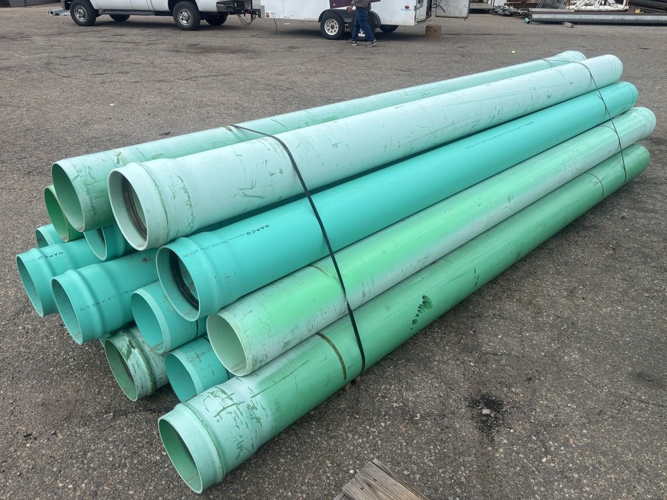 PVC Pipe - 8" x 20' - DR18 - Conduit, Plumbing, Plastic Pipe, Drainage ...