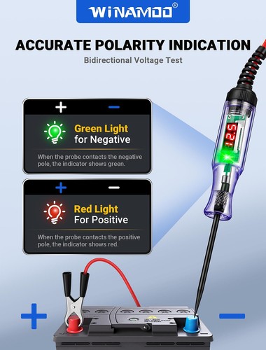 Automotive Test Light with 5-120V LED Digital Voltage Display Circuit ...
