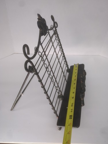 Rustic Cookbook Stand Metal Recipe Holder Steel Ball Page Holder ...