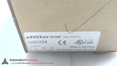 IFM O2D224, OBJECT RECOGNITION SENSOR, O2DIRPKG/K, NEW #308321 | eBay