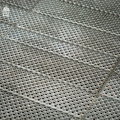 Batch of 14 Vintage Industrial Perforated Galvanized Tread Plates 7 ...