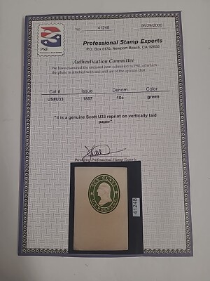 USA Scott # U33 F-VF BOB Stamp With Certificate | eBay