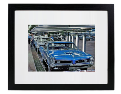 1966 PONTIAC GTO Factory ASSEMBLY LINE Classic Car Matted & Framed ...