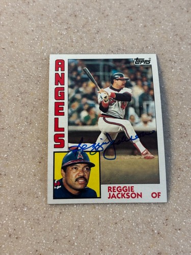 1984 Topps #100 Reggie Jackson signed card | eBay