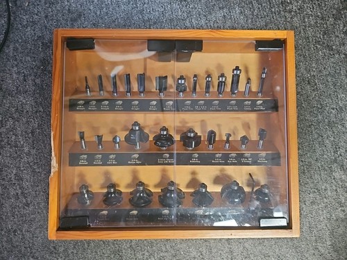 Craftsman 30pc. Carbide Tip Router Bit Set Shank Wood Case 45325721841 ...