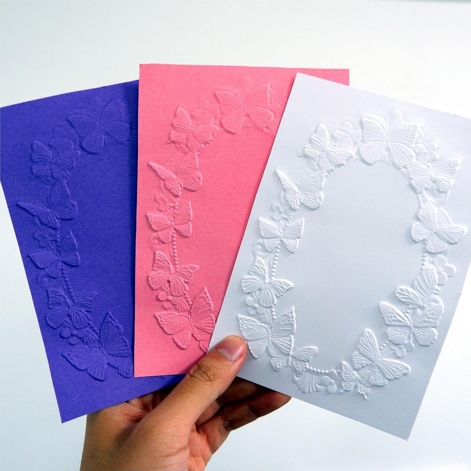 3D Butterflies Frame Embossing Folders for Card Making,Butterfly Window ...