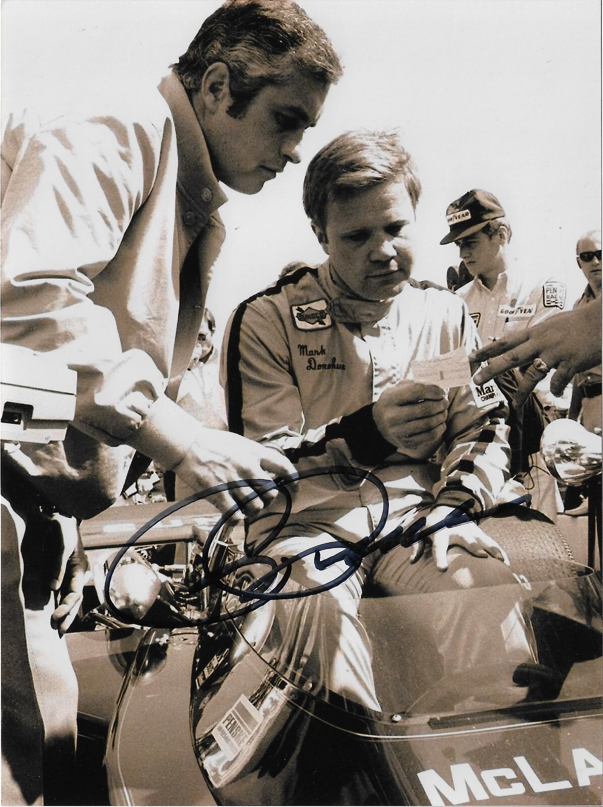 Roger Penske Signed Indy Indianapolis 500 win Mark Donohue F1 signed ...