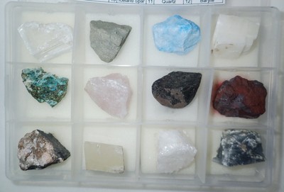 12 Large Rock Collection Set in Clear Plastic Box RSS12B Education ...