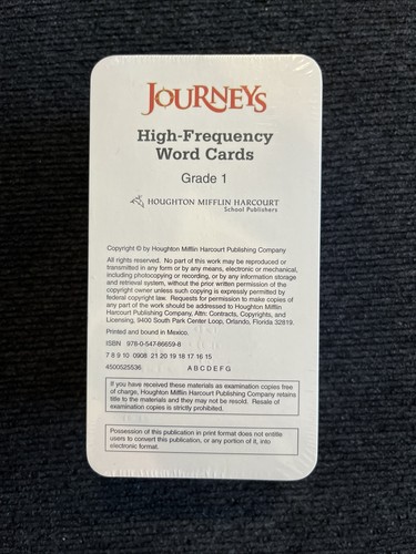 High-frequency Word Cards Grade 1 (Journeys) - New | eBay
