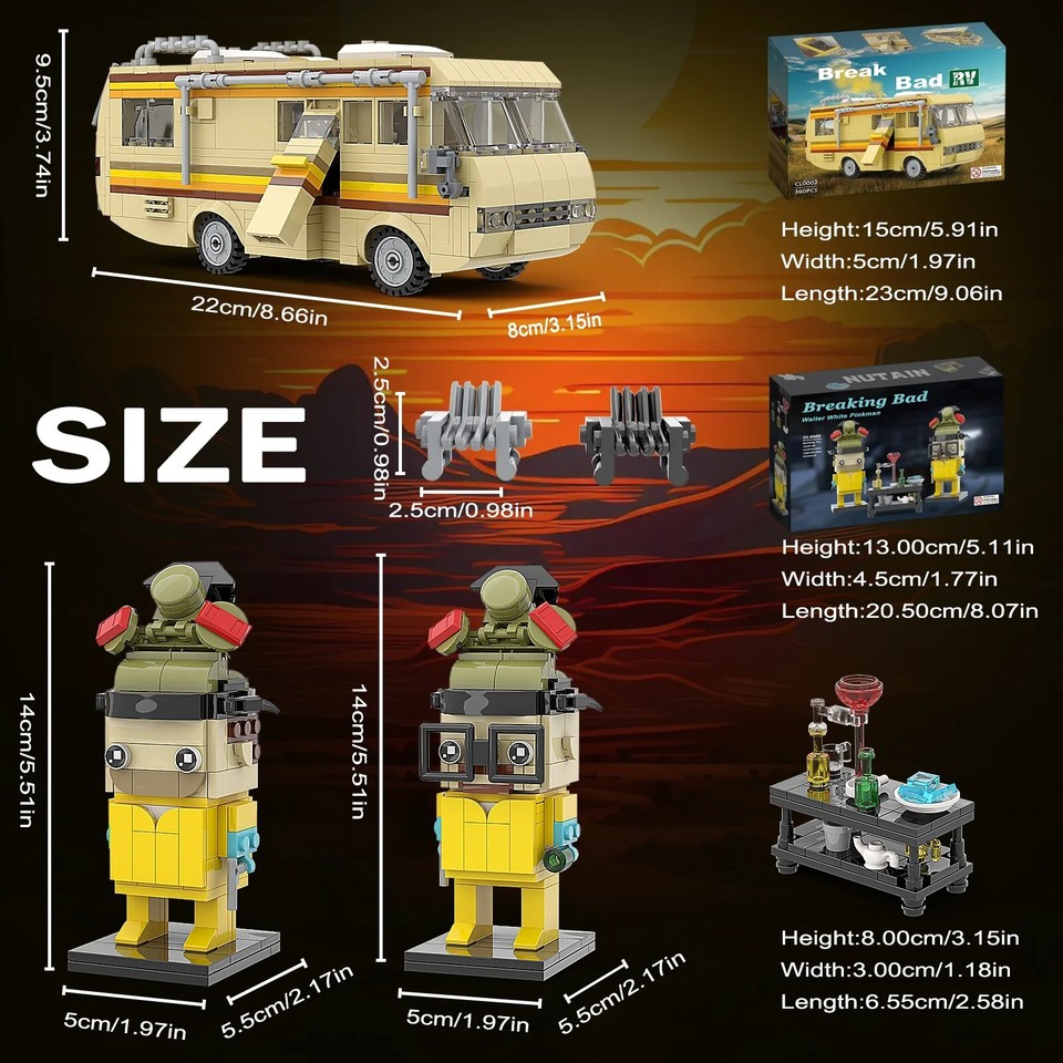 Breaking Bad RV Model Building Blocks Camper Van Collectible Vehicle ...