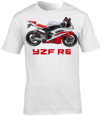 T-Shirt YZF R6 Motorbike Motorcycle Biker Short Sleeve Crew Neck | eBay