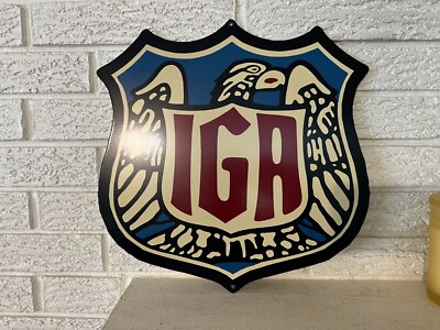 IGA Eagle Reproduction Steel SIGN REPRODUCTION 15" | eBay