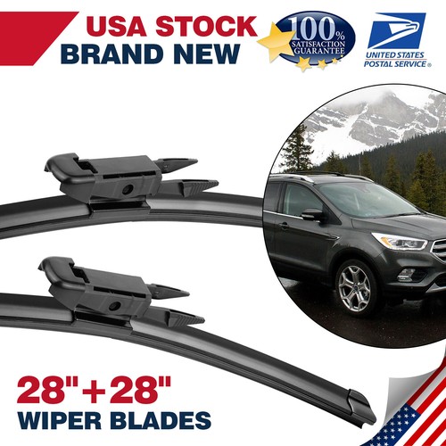 Front Windshield Wiper Blades Pair 28"+28" All Season For Ford Escape ...