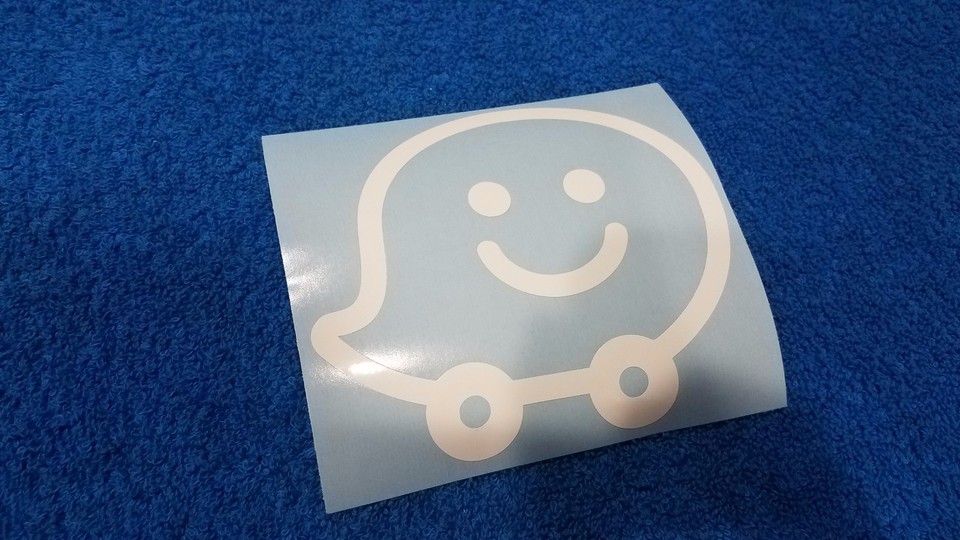 WAZE GHOST LOGO - Vinyl Car Window Laptop Decal Sticker Euro Import GPS ...