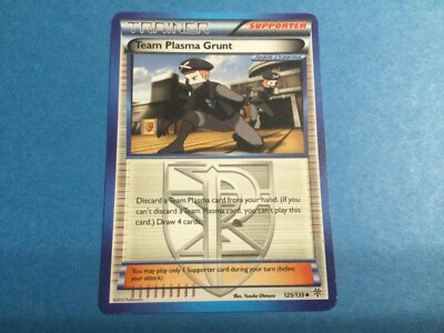 Pokemon Trainer Team Plasma Grunt Supporter 2012 Pokemon 125/135 | eBay
