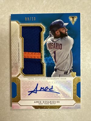 2018 Topps Triple Threads AMED ROSARIO AUTO JUMBO PATCH 9/10 New York ...