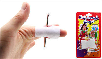 Halloween Kids Finger Trick 2 Packs Prank Joke Toy Fake Nail through | eBay