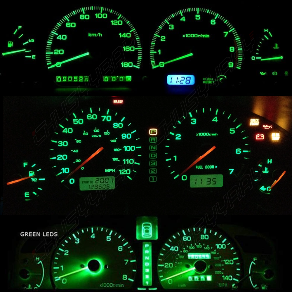 NEW Dash Cluster Gauge GREEN LED LIGHTS KIT Fit 98-02 Toyota Corolla ...
