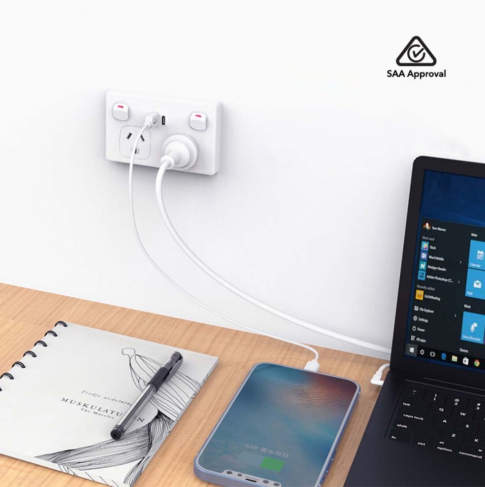 Lerascott 1-10PCS FAST Charge 10amp Dual USB &Type-C Power Point GPO ...