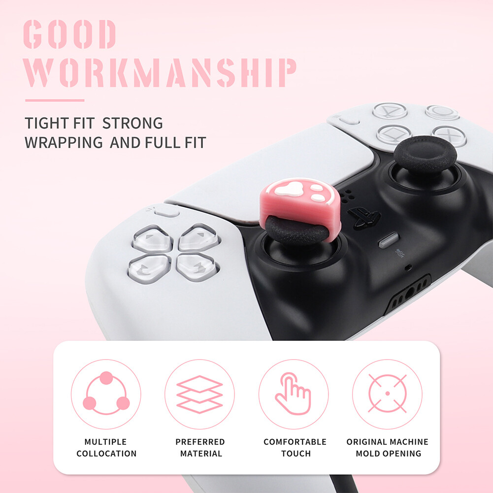 6pcs Analog Thumb Stick Grip Cap Case for Switch Pro/PS4/XBOX ONE (Pink ...