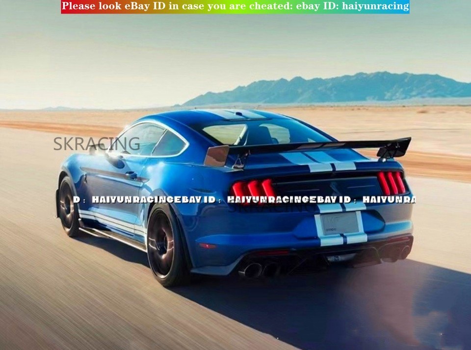 For 2015-2021 Ford Mustang Shelby GT500 Track Pack Wing Carbon Fiber ...