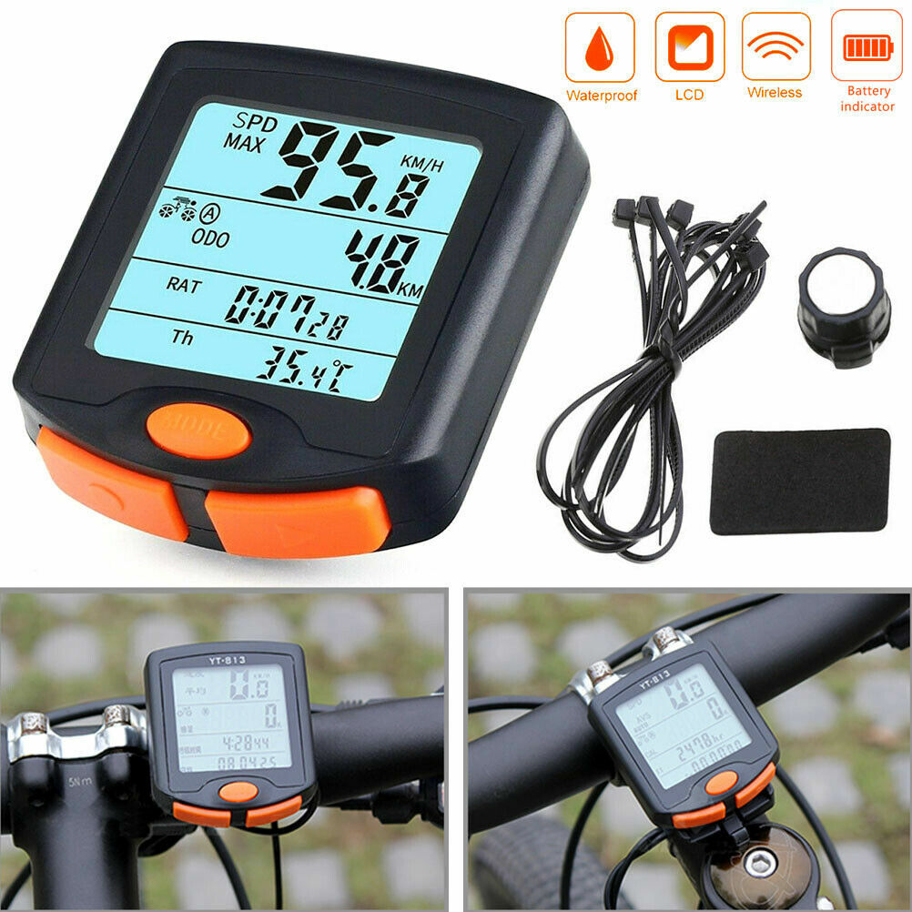 Wireless Cycling Bike Bicycle LCD Cycle Speedometer Computer Odometer ...