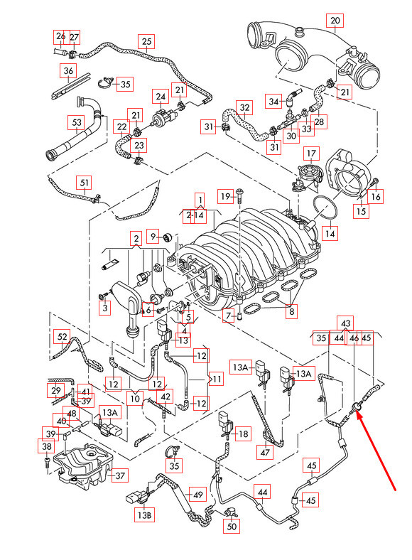 VOLKSWAGEN PASSAT B5 VACUUM AIR CHECK VALVE 058905291M 1.8 PETROL | eBay