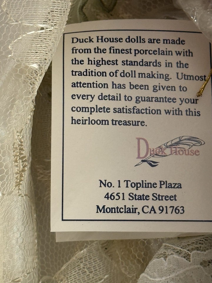 Vintage Heirloom Duck House Doll Penny Original Box Authenticity Card ...