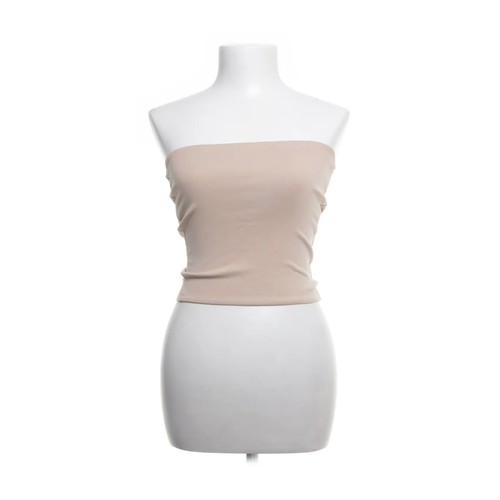 Zara, Tube Top, Größe: S, Beige, Baumwolle/Elasthan, Einfarbig, Damen # ...