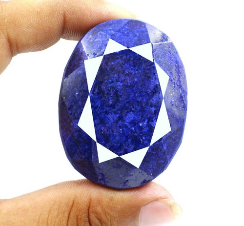 Natürlicher ovaler afrikanischer blauer Saphir 550-600 kt zertifiziert ...