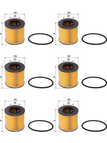 6 x Sakura Ecological Oil Filter EO-31950 fits Volkswagen Polo 1.6 9N ...