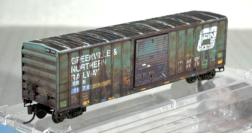 MICRO-TRAINS 50' RIB SIDE BOX CAR WEATHERED/GRAFFITI SRN/ex-GRN 02544210 | eBay