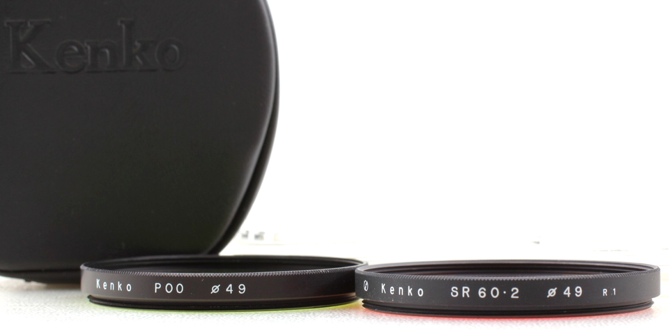 〖MINT〗 Kenko SR 60.2 R-1 Red P00 Yellow 49mm Lens Filter Set w/ Case ...