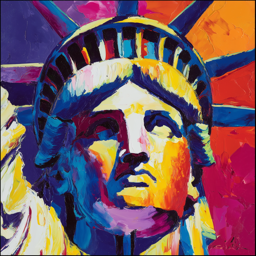 🗽 Liberty Head Pop Art | Peter Max Inspired 🎨 | Signed Giclée | 24x24 ...