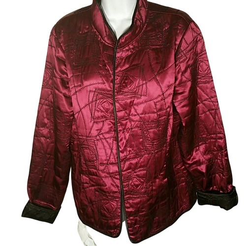 Mark Singer Burgundy Silk Jacket. L | eBay