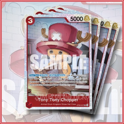 ONE PIECE TCG: Tony Tony.Chopper OP08-007 x4 Super Rare | Two Legends🔥 ...