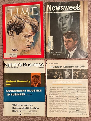 Three Robert F. Kennedy magazines June 14 1968 Time & June 17 1968 ...