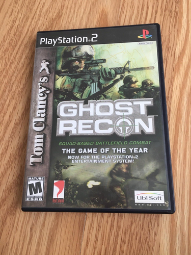 Tom Clancy's Ghost Recon Sony PlayStation 2 ps2 2002 Complete CIB Black ...
