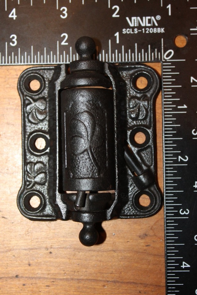 Antique Restored Cast Iron Victorian Spring Loaded Screen Door Hinge D ...