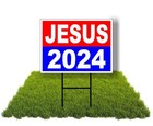 Eco JESUS 2024 12x16 in Yard Road Sign w/Stand | eBay
