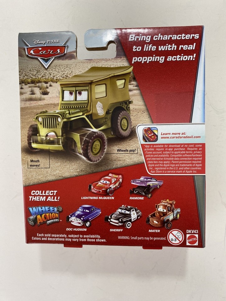 DISNEY CARS SARGE WHEEL ACTION DRIVERS PIXAR MATTEL FREE SHIPPING | eBay