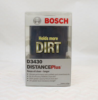 Bosch Oil Filter D3430 Distance Plus New In Box | Aftermarket Branded