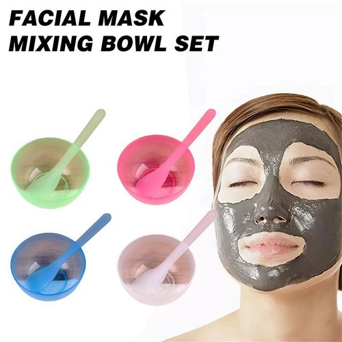 Facial Mask Mixing Bowl Kit Brush Spoon Stick Tool Travel Face Care D ...