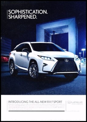 2016 Lexus RX F Sport Original Advertisement Print Art Car Ad K02 | eBay